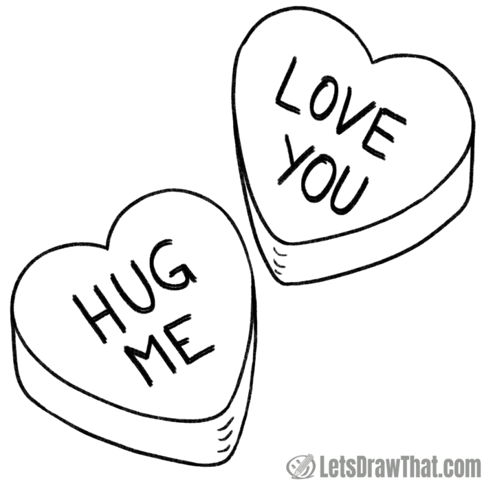 Candy Heart Drawing - Let's Draw That!