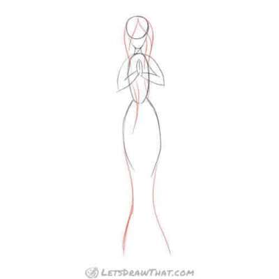 Angel Drawing: A Graceful Female Angel in a Few Lines