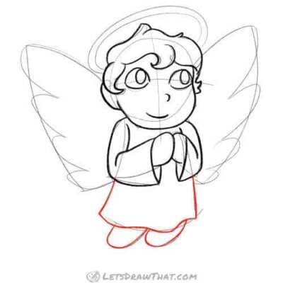 How to Draw an Angel in a Simple Chibi Style
