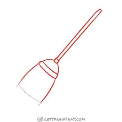 How to Draw a Broom - 2 Different Ways - 4 Really Easy Steps