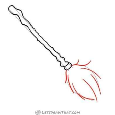 How to Draw a Broom - 2 Different Ways - 4 Really Easy Steps