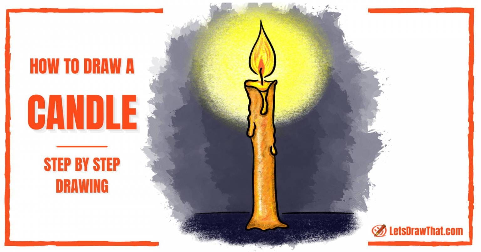 How To Draw a Candle - A Really Easy Candle Drawing