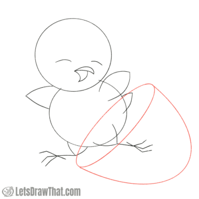 How to Draw a Chick - A Cute Cartoon Baby Chick Drawing