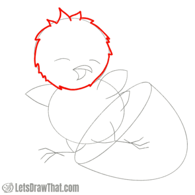 How to Draw a Chick - A Cute Cartoon Baby Chick Drawing