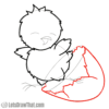 How to Draw a Chick - A Cute Cartoon Baby Chick Drawing