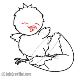 How to Draw a Chick - A Cute Cartoon Baby Chick Drawing