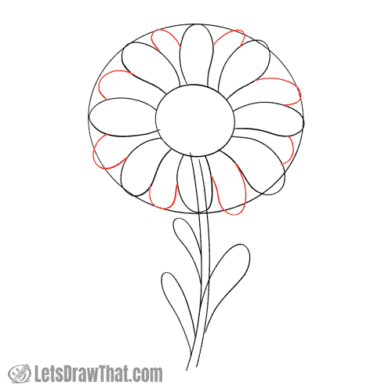 How to Draw a Daisy From Easy Simple Shapes