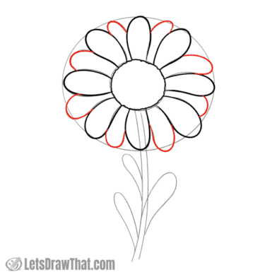 How to Draw a Daisy From Easy Simple Shapes