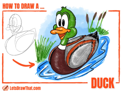 How to Draw a Duck - Easy Duck Drawing