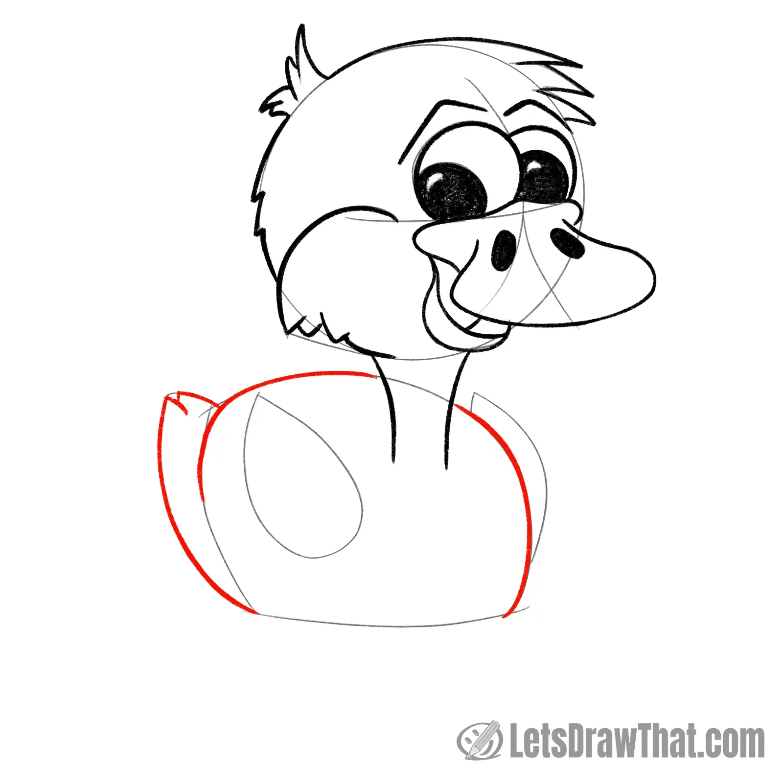 How to Draw a Duckling - A Cute Duckling Drawing