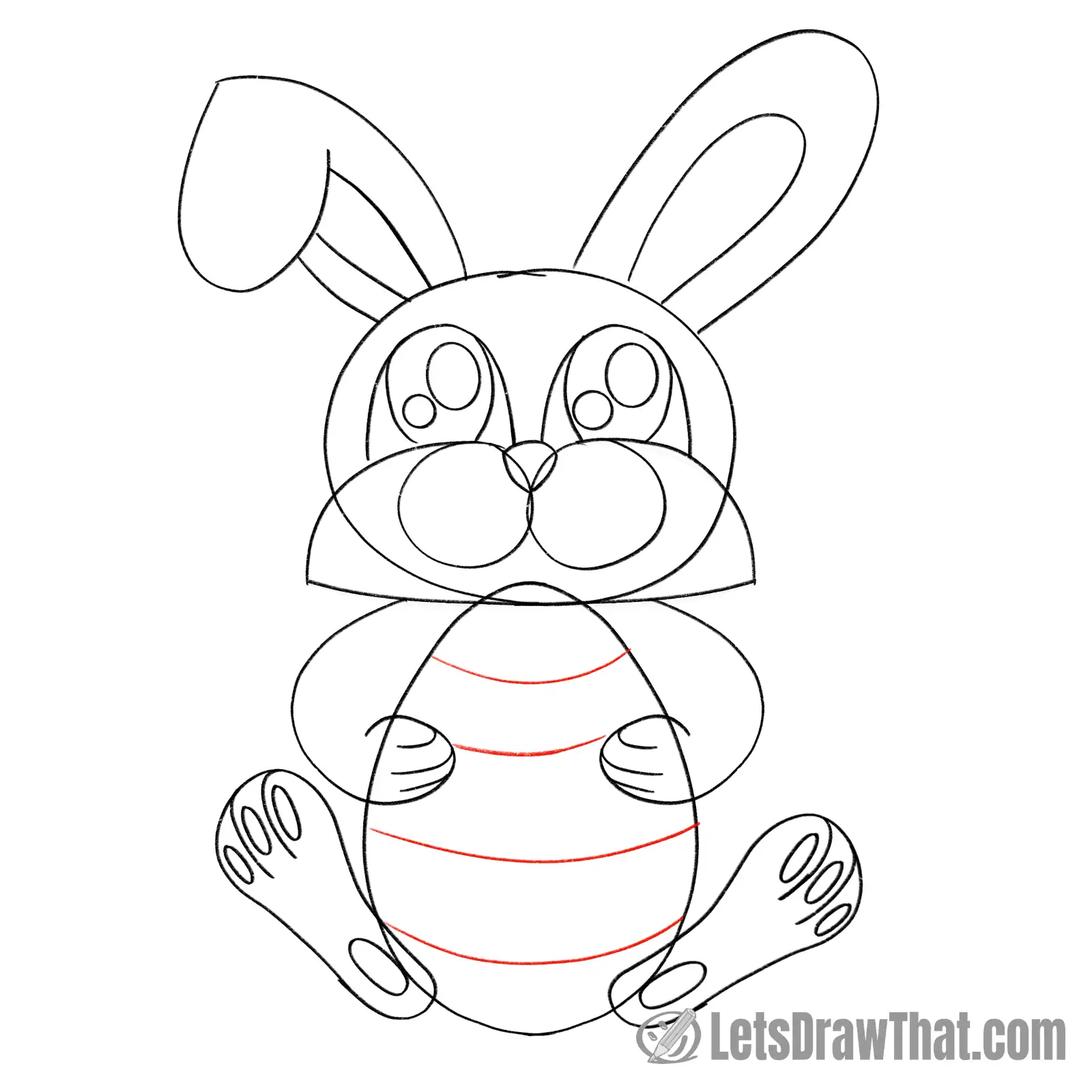 Easter Bunny Drawing - How to Draw an Easter Bunny Step by Step