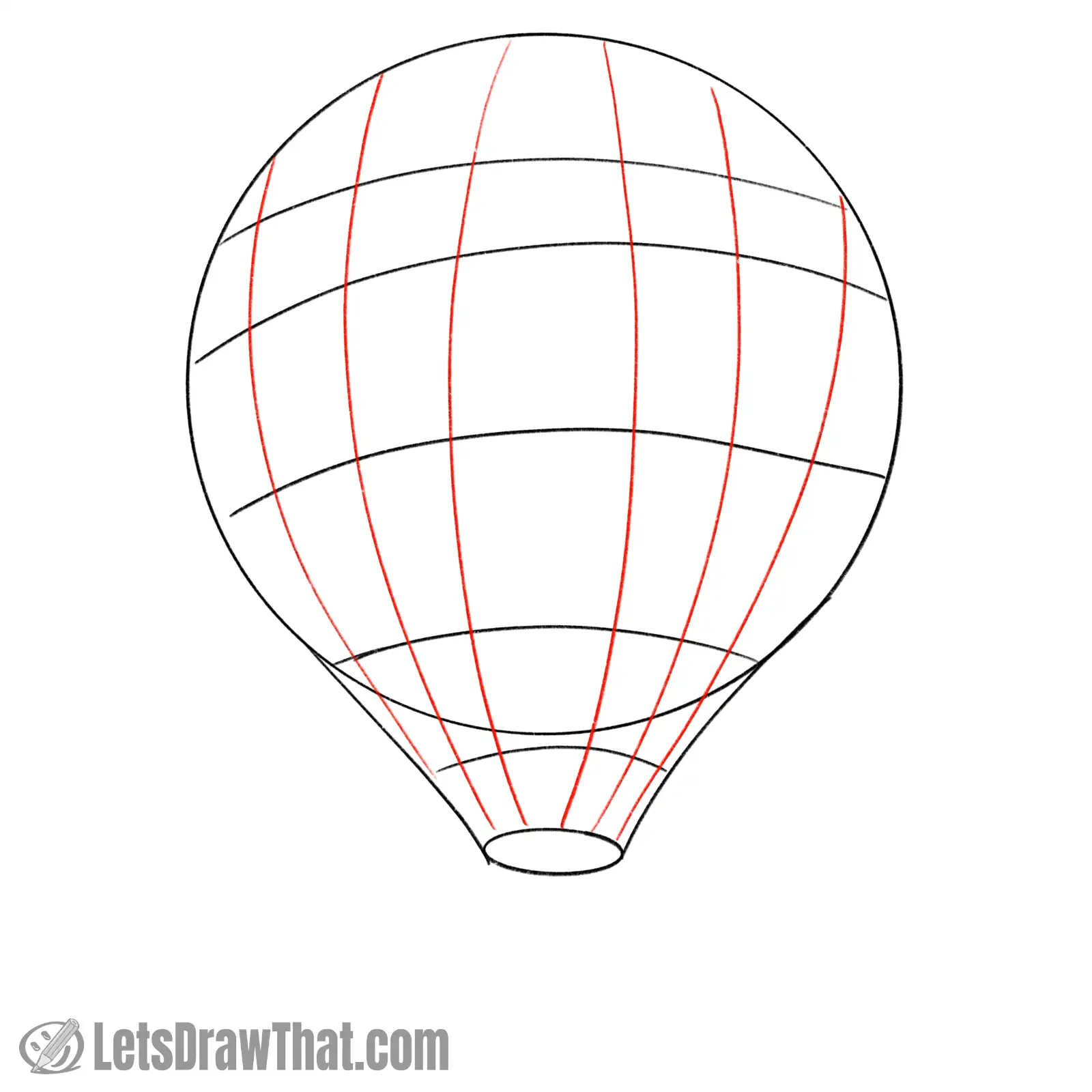Easy Hot Air Balloon Drawing Step By Step