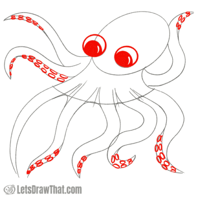 How to Draw an Octopus - An Easy Octopus Drawing