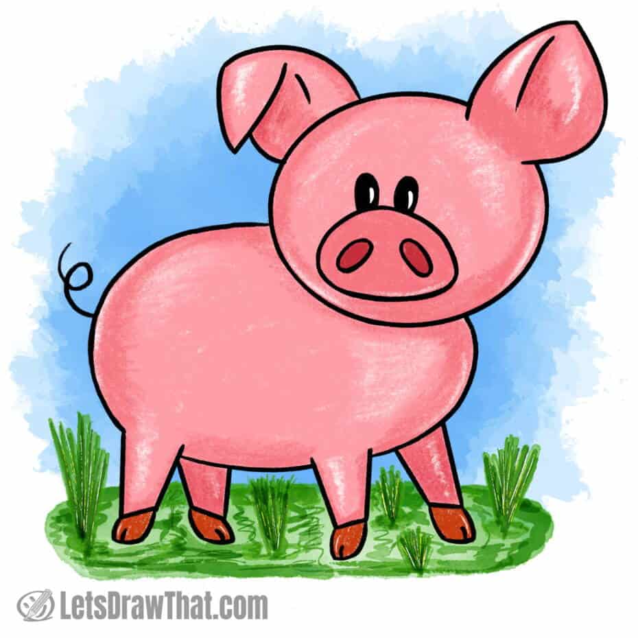How To Draw A Cute Tiny Animated Pig - Schmidt Theran