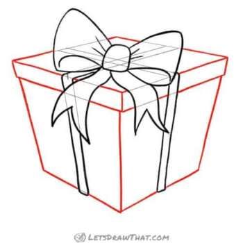 How to Draw a Present With a Nice Ribbon Bow