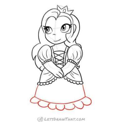 How to Draw Princess in a Simple Cute Chibi Style