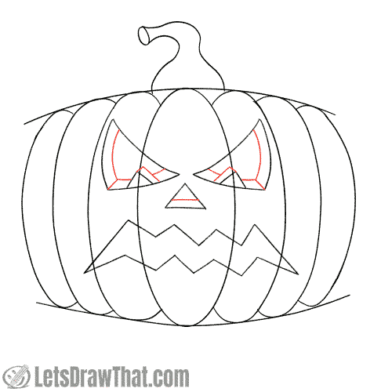 Drawing Pumpkin Faces for Halloween