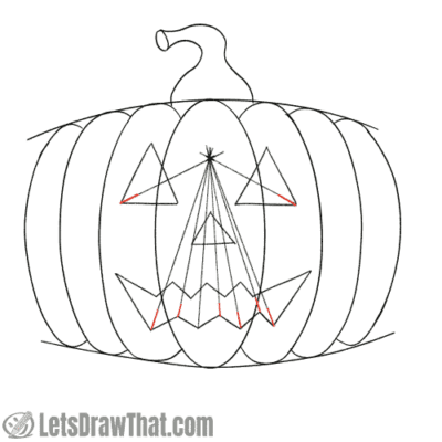 Drawing Pumpkin Faces for Halloween