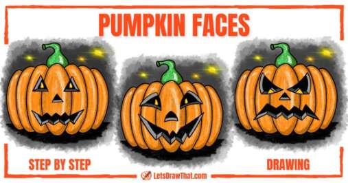 Drawing Pumpkin Faces for Halloween