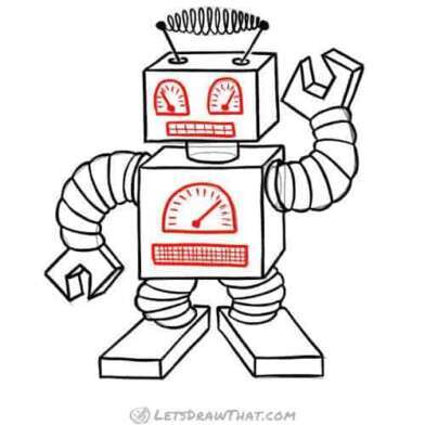 How to Draw a Robot: 2 Different Easy Ways