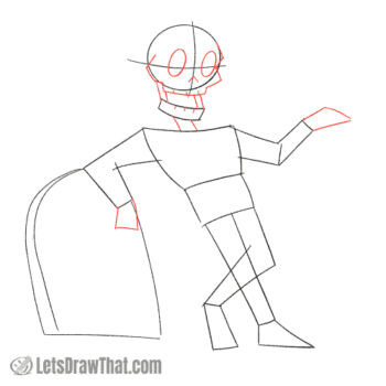 How to Draw a Skeleton - An Easy Cartoon Skeleton Drawing